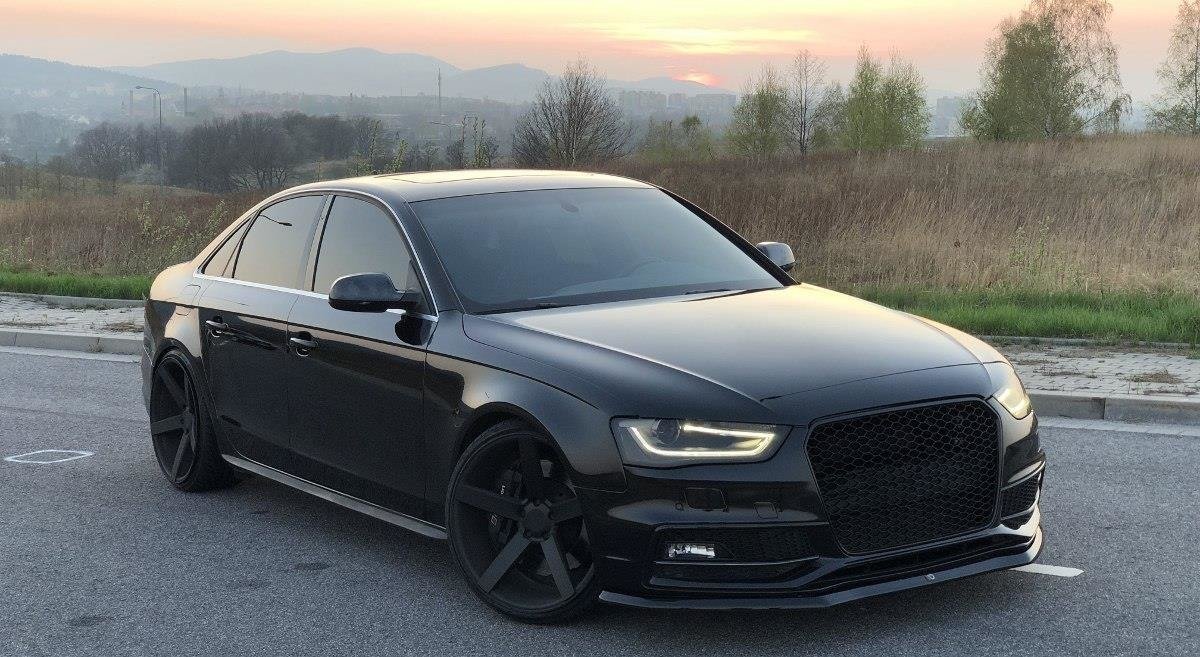 Front Ansatz V 1 Für Audi S4 A4 S Line B8 Fl Schwarz Matt Tuning King